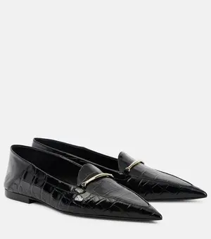 Victoria Beckham Gold Tone Flats For Women