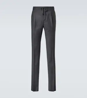 SLOWEAR Incotex Wool Tapered Trousers - Grey