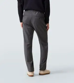 Incotex Wool Tapered Pants - Grey