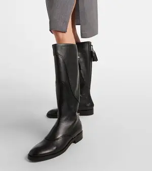 See By Chloé Knee-high Leather Boots With Tassel Detail