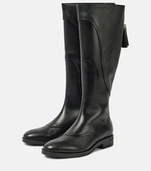 See By Chloé Knee-high Leather Boots With Tassel Detail
