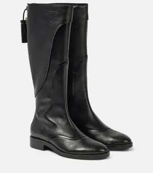 See By Chloé Knee-high Leather Boots With Tassel Detail - Black