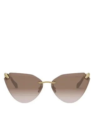 BVLGARI Serpenti Cat Eye Sunglasses - Gold/brown Gradient