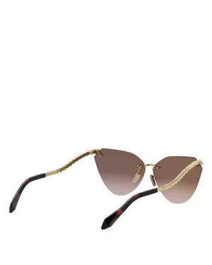 BVLGARI Serpenti Cat Eye Sunglasses - Gold/brown Gradient
