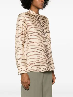 Stella McCartney Tiger-print Shirt - Neutrals