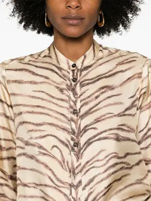 Stella McCartney Tiger-print Shirt - Neutrals