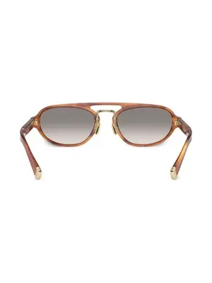 Brunello Cucinelli Oval-frame Sunglasses - Brown