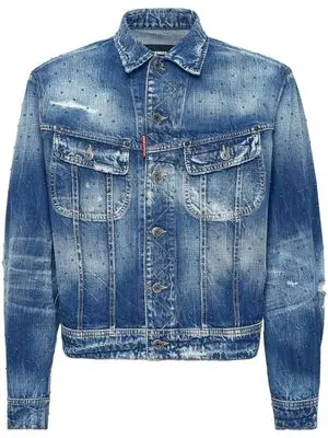 Dsquared2 Beaded Denim Jacket - Blue