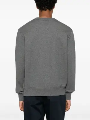 A.p.c. Flocked-logo Sweatshirt - Grey