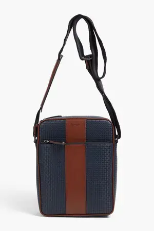 SERAPIAN Embossed Coated-canvas Messenger Bag