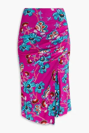 DIANE VON FURSTENBERG Diane Von Furstenberg Dariella Reversible Floral-Print Skirt