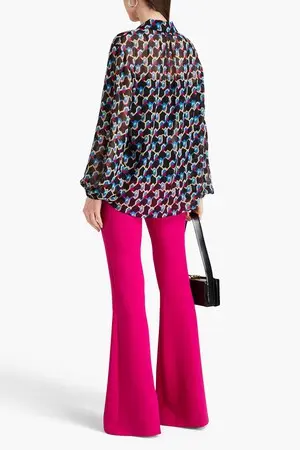Diane Von Furstenberg Kipleen Printed Chiffon Blouse