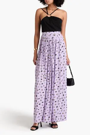 Diane Von Furstenberg Chiara Printed Crepe Maxi Skirt