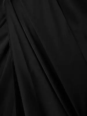 Rick Owens Draped Satin Midi Wrap Dress