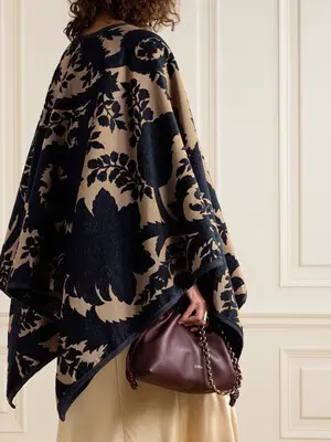 Etro Reversible Embroidered Canvas Cape