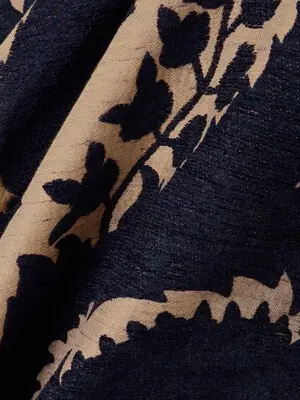 Etro Reversible Embroidered Canvas Cape