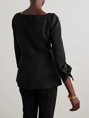 Carolina Herrera Bow-detailed Wool-blend Jacket