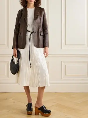 Ralph Lauren Tomasso Distressed Leather Blazer