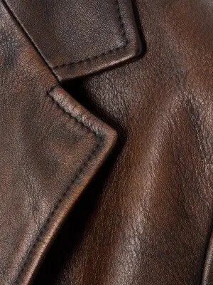 Ralph Lauren Tomasso Distressed Leather Blazer
