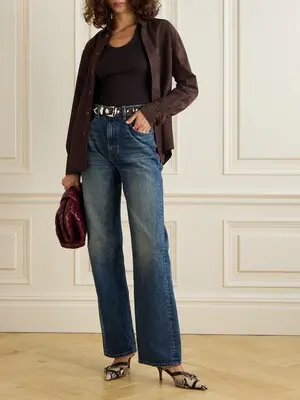 Ralph Lauren Tyler Debossed Suede Overshirt