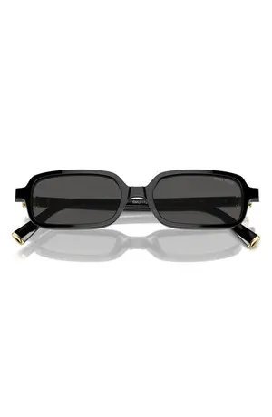 Miu Miu Miu Miu 52mm Rectangular Sunglasses Black