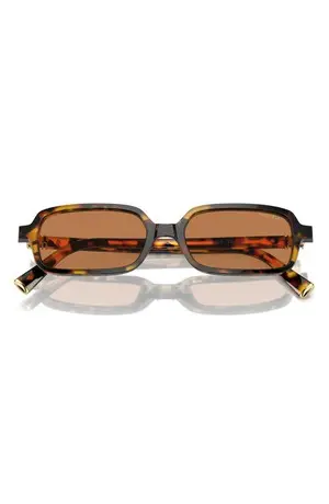 Miu Miu Miu Miu 52mm Rectangular Sunglasses Blond Havana