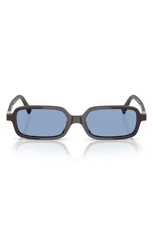 Miu Miu Miu Miu 52mm Rectangular Sunglasses Light Blue