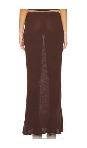 SEROYA Kora Knit Maxi Skirt - Coconut