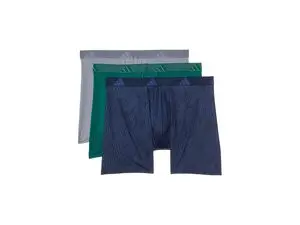 Adidas Athletic Fit Microfiber Boxer Brief Underwear 3-pack Underwear Collegiate Navy/grey/crew Blue - Multi