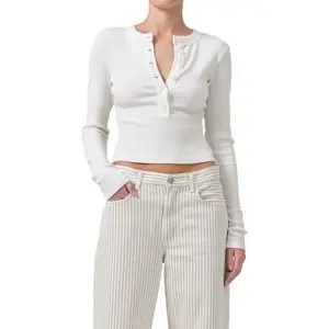 Citizens Of Humanity Varra Rib Henley - Pashmina