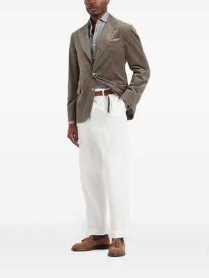 Brunello Cucinelli Single-breasted Corduroy Blazer - Green