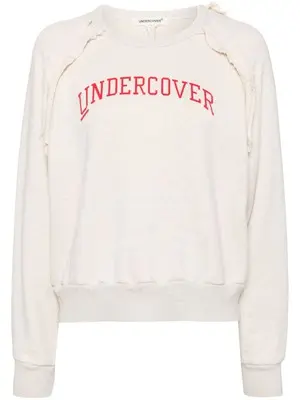 UNDERCOVERISM Logo-print Cotton Sweatshirt - Neutrals
