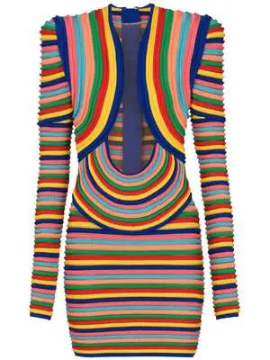 Balmain Knitted Mini Dress - Yellow