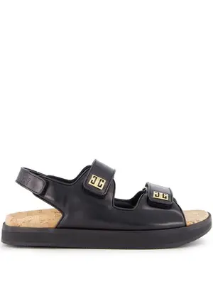 Givenchy 4g Leather Sandals - Black