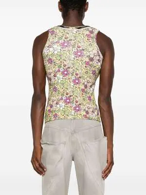 Martine Rose Layered Floral-print Tank Top