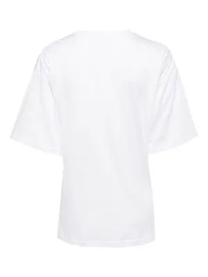 ENFOLD Floral-appliqué T-shirt
