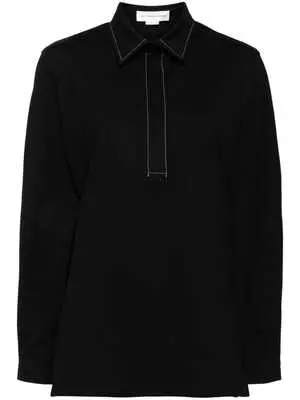 Victoria Beckham Decorative-stitching Polo Top