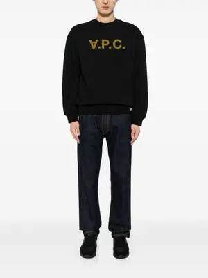 A.p.c. V.p.c." Logo Print Crewneck Sweatshirt - Black