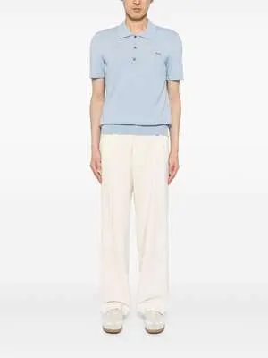 A.p.c. Logo-embroidered Polo Shirt - Blue