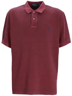 Polo Ralph Lauren Logo-embroidered Cotton Polo Shirt - Red