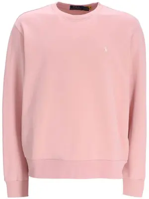 Polo Ralph Lauren Embroidered Logo Cotton Sweatshirt - Pink