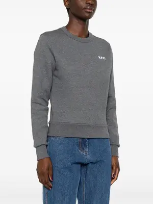 A.p.c. Flocked-logo Cotton Sweatshirt