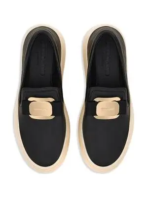 FERRAGAMO Vara Plate Slip-on Sneakers - Black