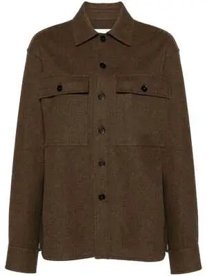 JIL SANDER Felted Wool Overshirt