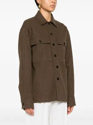 JIL SANDER Felted Wool Overshirt