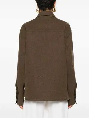 JIL SANDER Felted Wool Overshirt