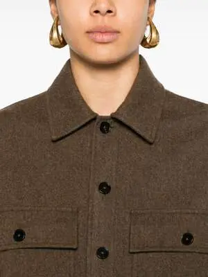 JIL SANDER Felted Wool Overshirt