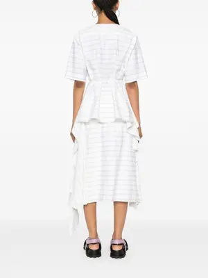 Plan C Striped Poplin Shirt