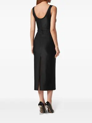 Philipp Plein Metallic Skull Ribbed Dress