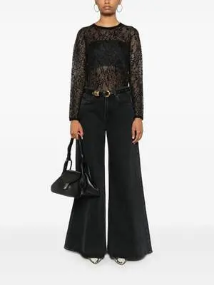 TWINSET Lace-effect Jacquard Top
